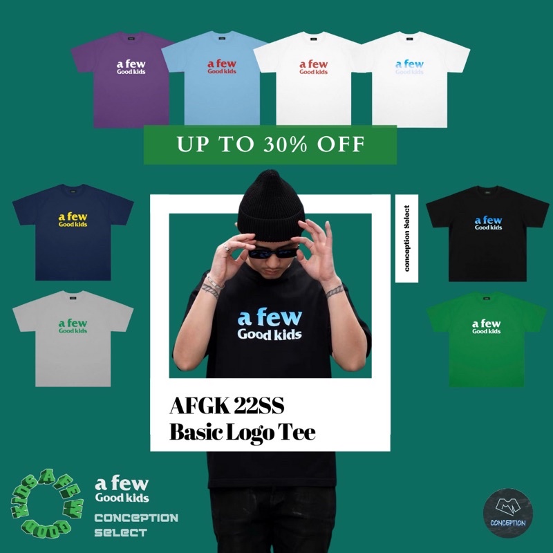 【Conception Select】AFGK A Few Good Kids 基礎標語設計印花 純棉 重磅寬鬆 短袖 | 蝦皮購物