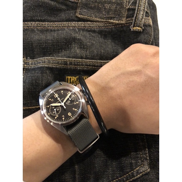 Hamilton Pioneer Khaki Chrono 矽游絲手上鏈計時腕錶 加贈原廠錶帶 | 蝦皮購物