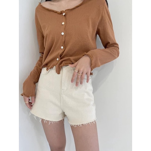 Roshop made美翻必留的波浪小外套 磚橘 | 蝦皮購物