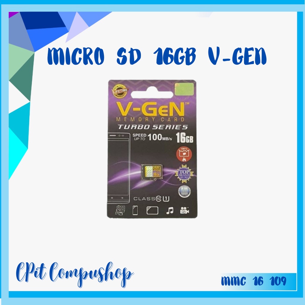 Micro SD V-gen 16GB Turbo 系列 MicroSD HC Vgen 16 GB 10 級 V 代 | 蝦皮購物