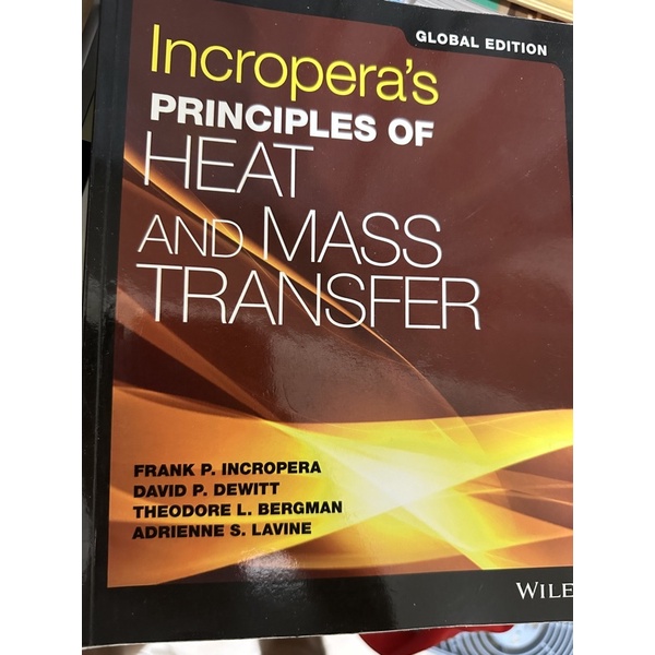 Incropera’s Principle of Heat and Mass Transfer | 蝦皮購物