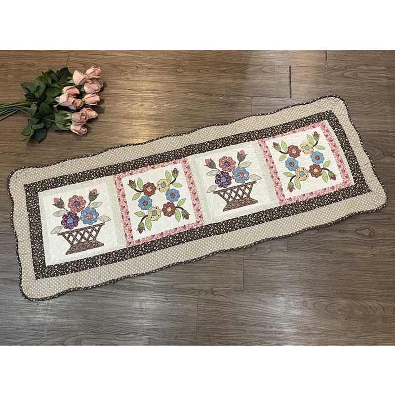 長地毯 - 花籃 - 棕色花邊 -TDA08805 | 蝦皮購物