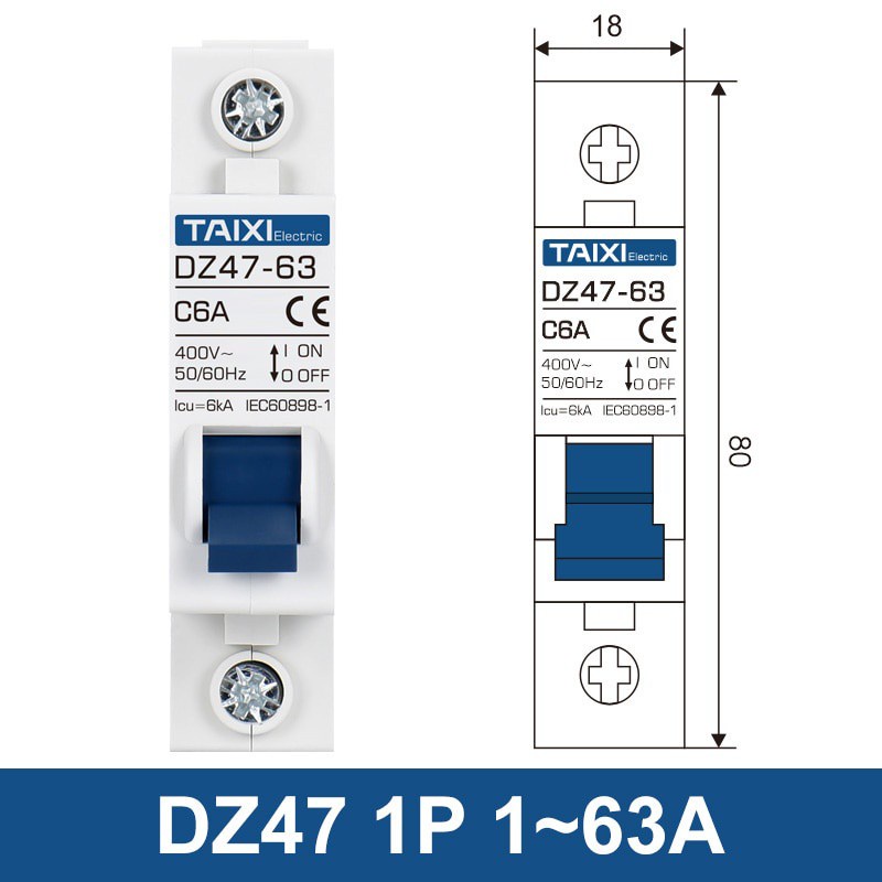 Mcb DZ47-63 1P 2P 3P 4極微型斷路器 DZ47 60Hz 10A 16A 20A 25A 40A 6 | 蝦皮購物