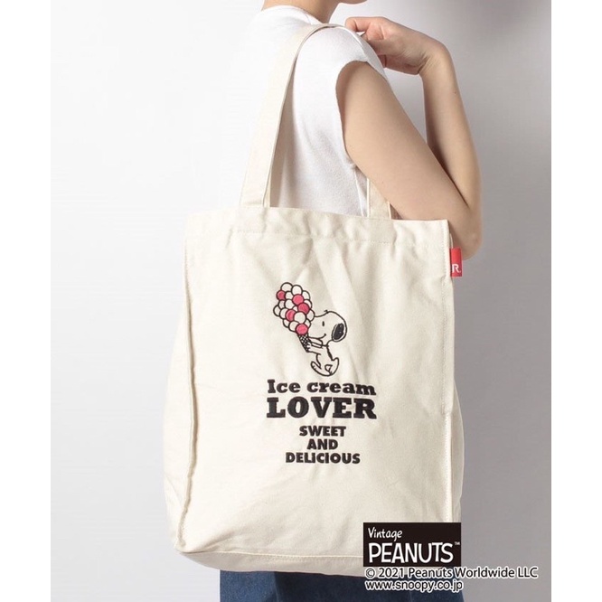 日本 史努比x ROOTOTE 刺繡厚款 棉帆布 肩背方包 縱型 托特包 手提包 大容量 輕量 snoopy | 蝦皮購物