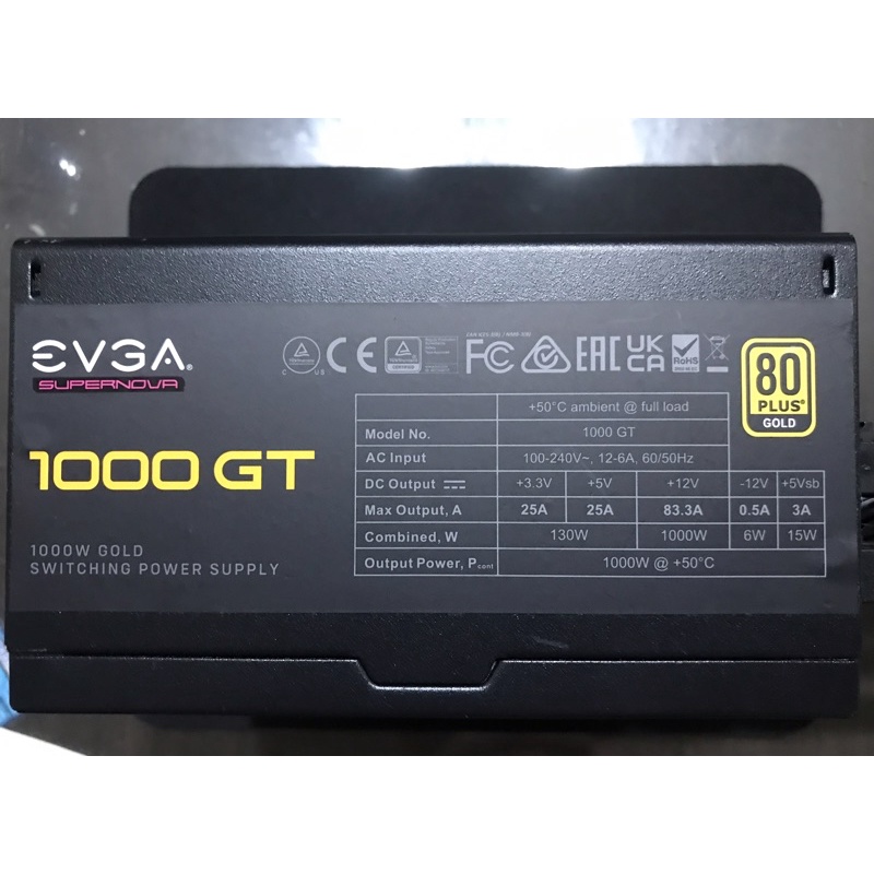 艾維克 EVGA 1000 GT 1000W 80PLUS 金牌 全模組 電源供應器 | 蝦皮購物