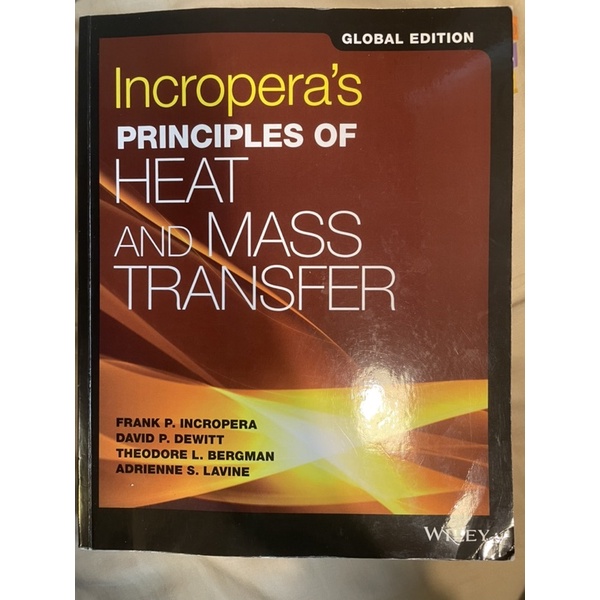 Incropera’s Principles of Heat And Mass Transfer/Wiley | 蝦皮購物