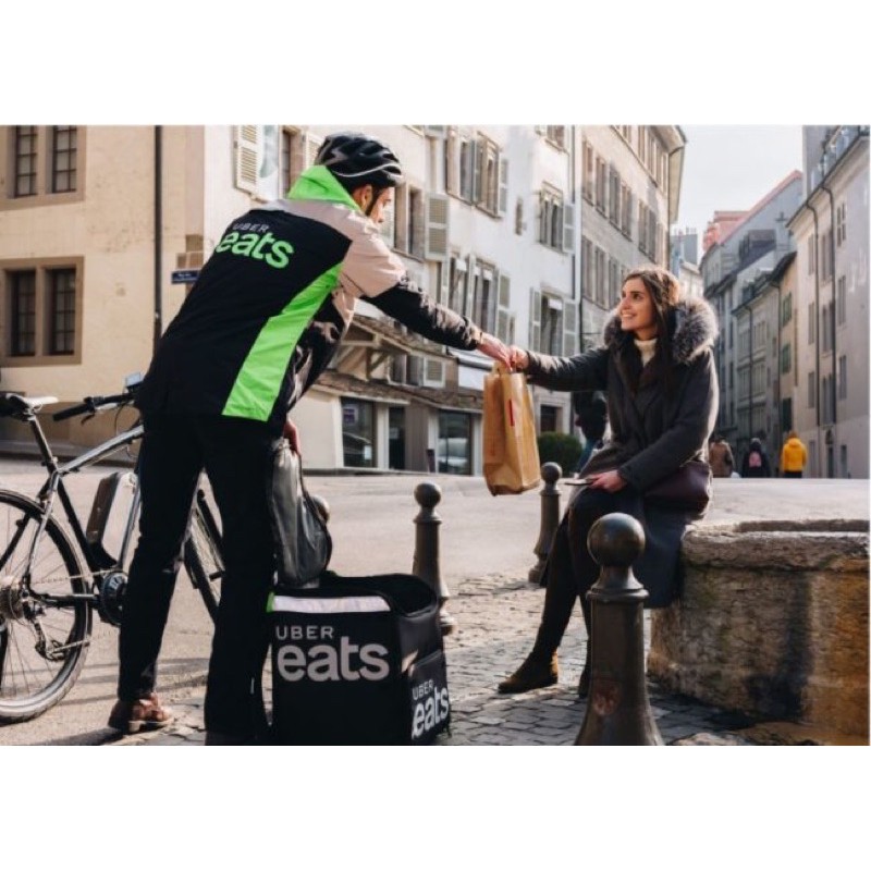 Uber Eats 歐洲官方授權 防水保暖外套(雙面式) ubereats 外送員專屬 Ubereats 外套 雨衣 | 蝦皮購物