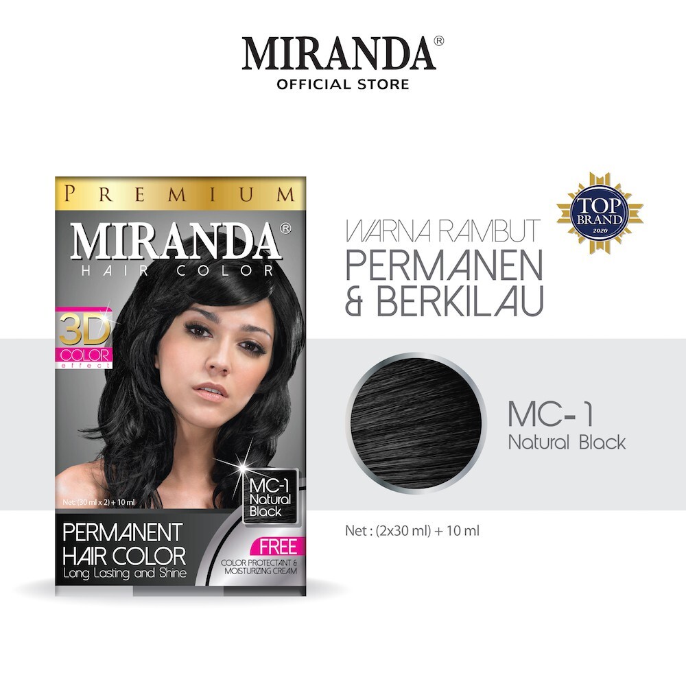 MIRANDA Semir Miranda Hair Color 30ml Pewarna rambut cat ORI | 蝦皮購物