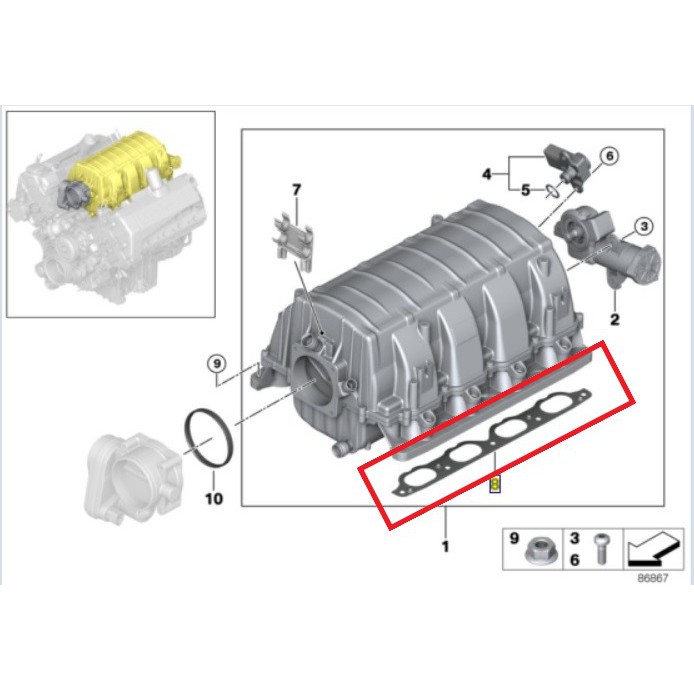【恆偉】BMW 德製 11617521181 進氣歧管墊片 | 蝦皮購物
