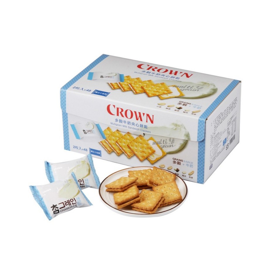 好食在 Crown 多穀牛奶夾心餅乾 768公克 牛奶餅乾 夾心餅乾 下午茶 點心 好市多代購 | 蝦皮購物