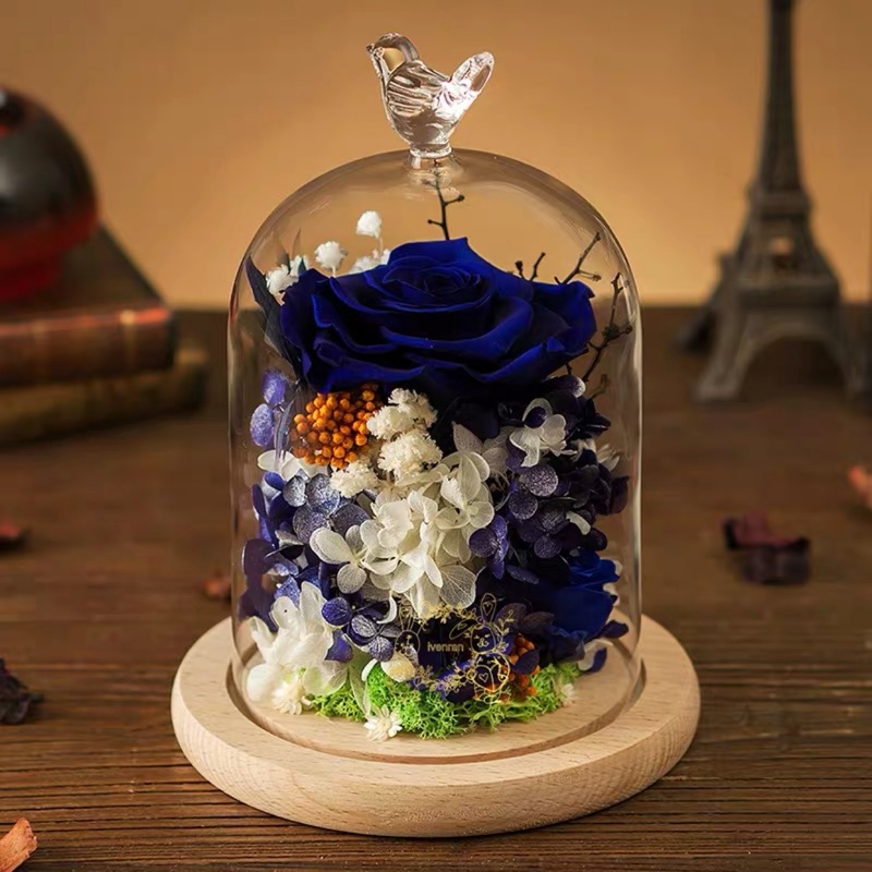 永生花 乾燥花 花盅 永生花樹 夜燈花束 禮物 禮盒 開幕禮 情人節 生日禮物 客製刻字 | 蝦皮購物