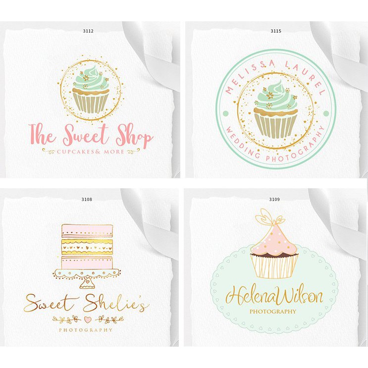 小資族首選《 LOGO套版設計》多款美圖LOGO 貼紙設計 甜點LOGO 名片LOGO | 蝦皮購物