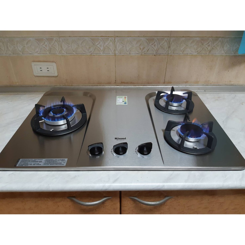 家+廚具衛浴水電材料行Rinnai林內防漏不銹鋼三口爐 [RB-H301S] | 蝦皮購物