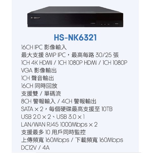 承心購【現貨供應】IP 昇銳 NVR NK431F NK831F NK6321 網路型主機 | 蝦皮購物