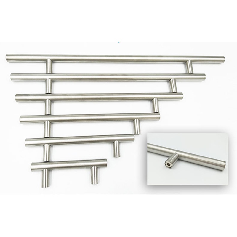 【singcoco】 不銹鋼 櫥櫃把手 圓管把手 T型把手 工業風 簡約 美式 抽屜 櫥櫃 長把手 衣櫃 門把 T型拉手 | 蝦皮購物