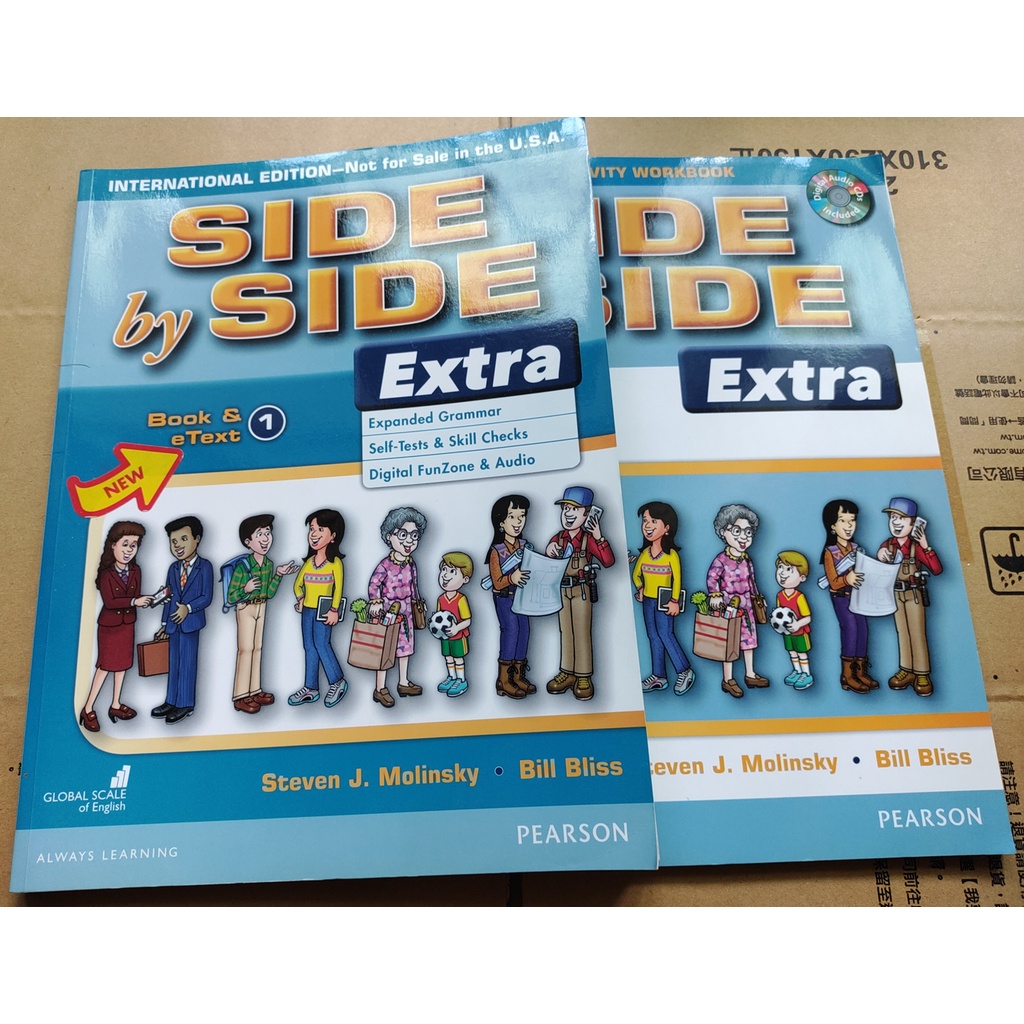 【二手書】Side by Side Extra 1-student book + activity workbook | 蝦皮購物
