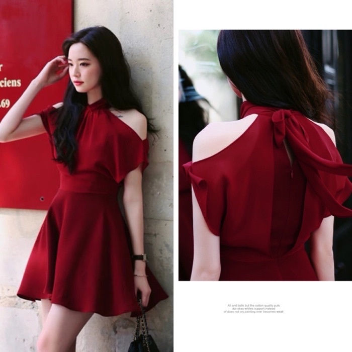 🎀 Hanagirl 🎀 正韓洋裝👗👗 名媛奶茶色約會 仙氣 雪紡洋裝 露肩洋裝 婚禮洋裝 禮服 E058 | 蝦皮購物