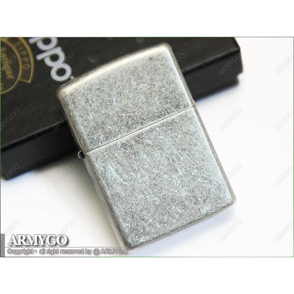 【ARMYGO】ZIPPO原廠打火機-No.121FB Antique Silver Plate | 蝦皮購物