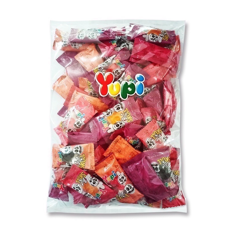 Yupi 萬聖節 漢堡軟糖 水果軟糖 骷髏頭 軟糖 大門牙 軟糖 造型軟糖 糖果 萬聖糖果 南瓜造型漢堡軟糖 | 蝦皮購物