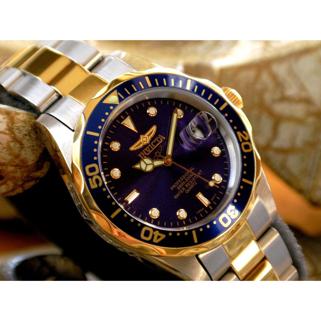 台灣保固英威塔Invicta 8935 Pro Diver潛水錶石英錶金色銀色日本PC32A機芯男錶女錶不鏽鋼手錶 | 蝦皮購物