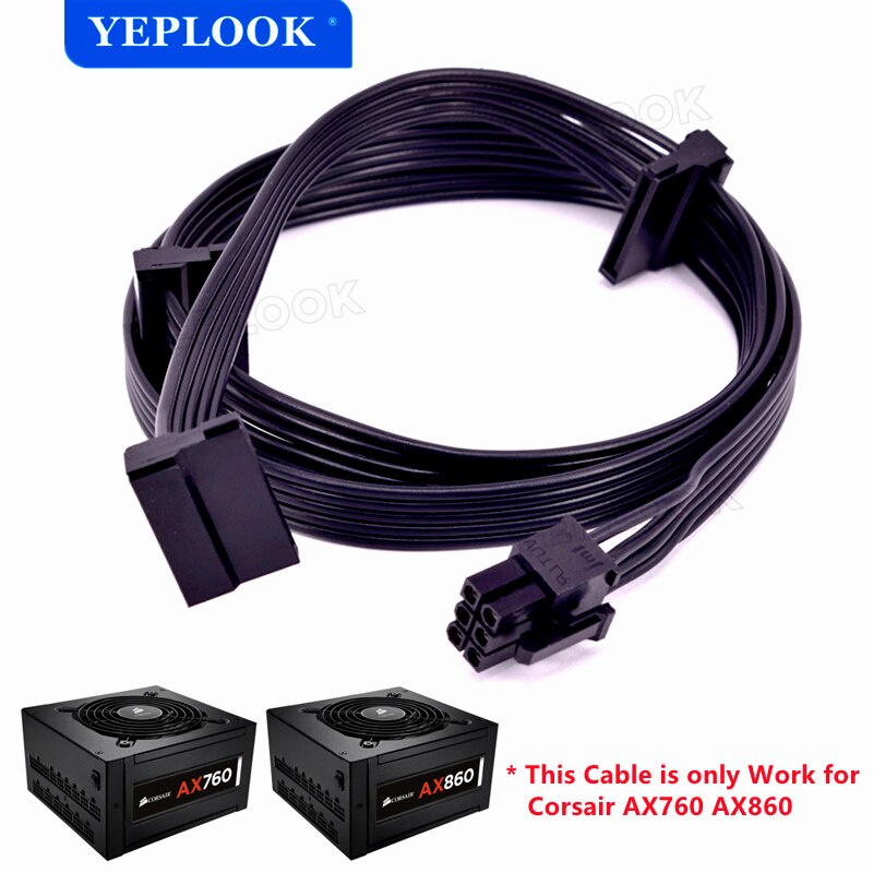 Pcie 6Pin 轉 3 SATA 15Pin SSD 電源線適用於 Corsair AX760 AX860 AX 系 | 蝦皮購物