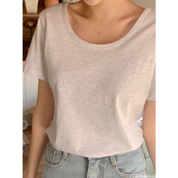 Reese H｜東大門代購 正韓 基本款U領T(4color) | 蝦皮購物