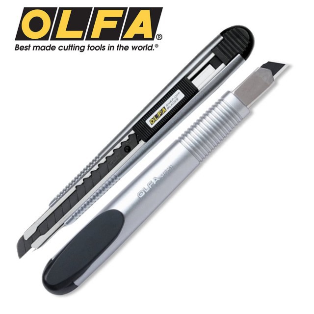 《Hi-Bookstore》OLFA Ltd-01 日本原裝 極致系列 限量版 黑刃美工刀 銀色刀身 | 蝦皮購物