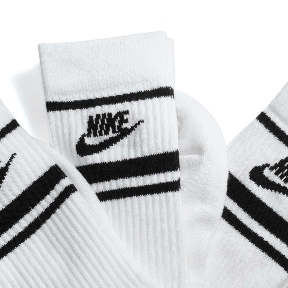 【WUMING_SPORT】現貨 NIKE Essential Socks 運動襪 休閒襪 長襪 白 條紋 DX5089 | 蝦皮購物