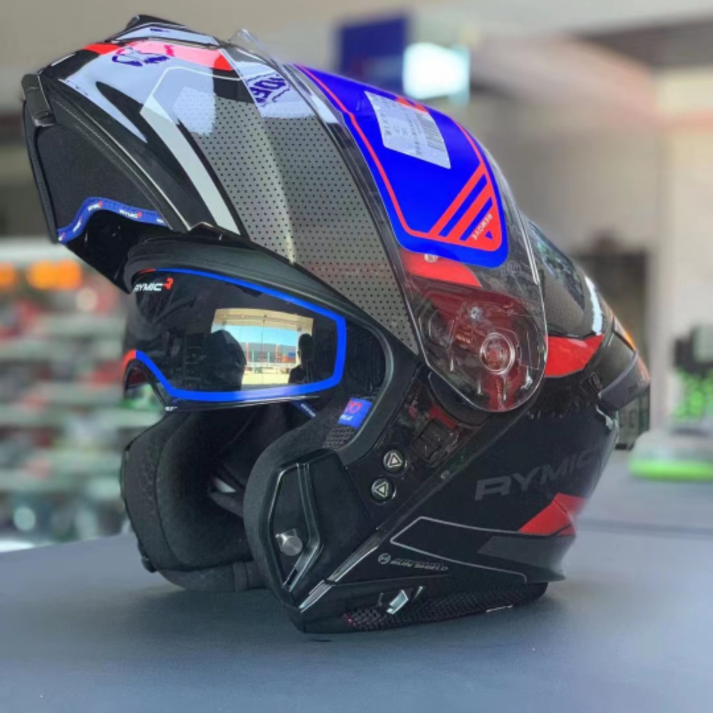 全罩式安全帽 可樂帽 RYMIC R935 可拆洗 耳機槽 安全帽 雙鏡片 | 蝦皮購物