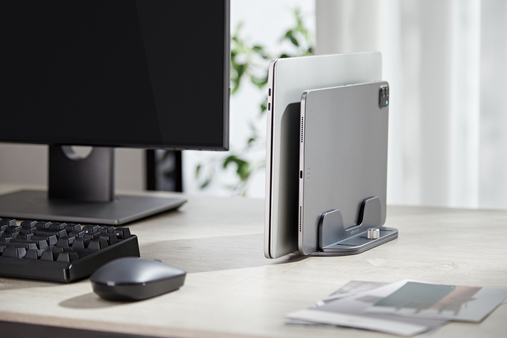 【瑞米 Raymii】 LNS-7-B 鋁合金雙槽直立式筆電支架 筆電架 電腦架 散熱架 散熱支架 電腦支架 | 蝦皮購物