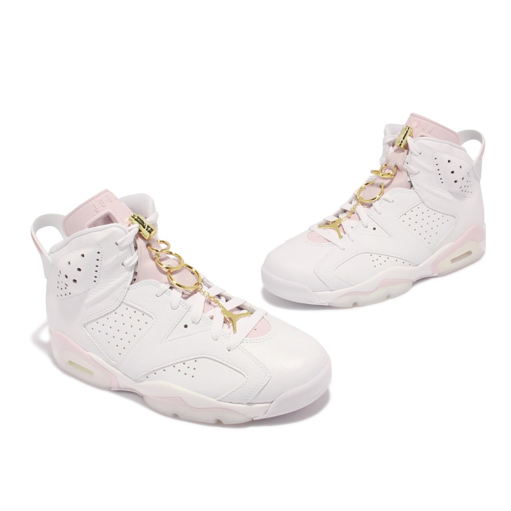 【逢甲 FUZZY】Air Jordan 6 Retro Gold Hoops 女款 白粉 耳環 DH9696-100 | 蝦皮購物
