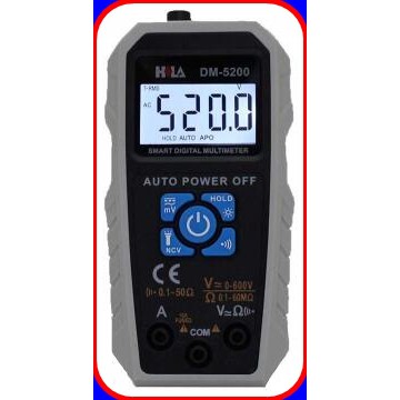 HILA DM-5200 智慧型數字電錶 真有效值 AC/DC電壓電流電阻測試 | 蝦皮購物