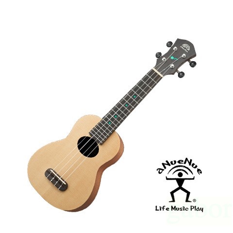 aNueNue Rainbow SS1 烏克麗麗 21吋 面單 流星 雲杉木 夜光系列 新款-【黃石樂器】 | 蝦皮購物