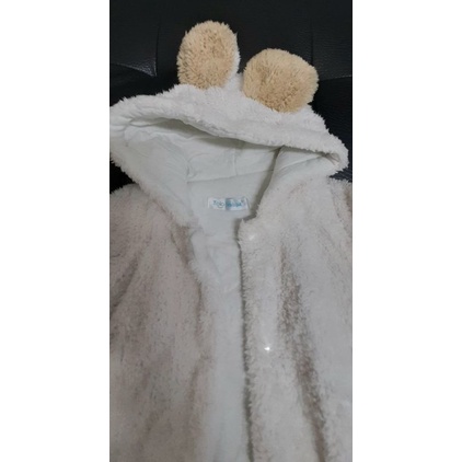 TOLO Rabbit 80cm 嬰兒兔裝 嬰兒連身服 附帽不可拆 前開襟子母釦 有包手包腳 二手九成新 | 蝦皮購物