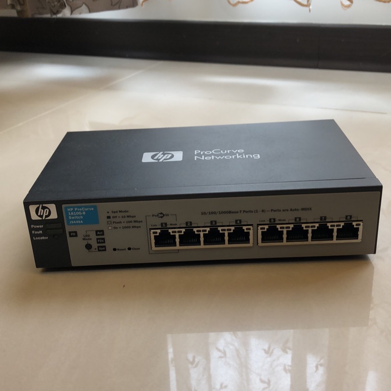 *二手出清* HP ProCurve Gigabit 8 port網管型網路交換器/分享器 J9449A 1810-8G | 蝦皮購物