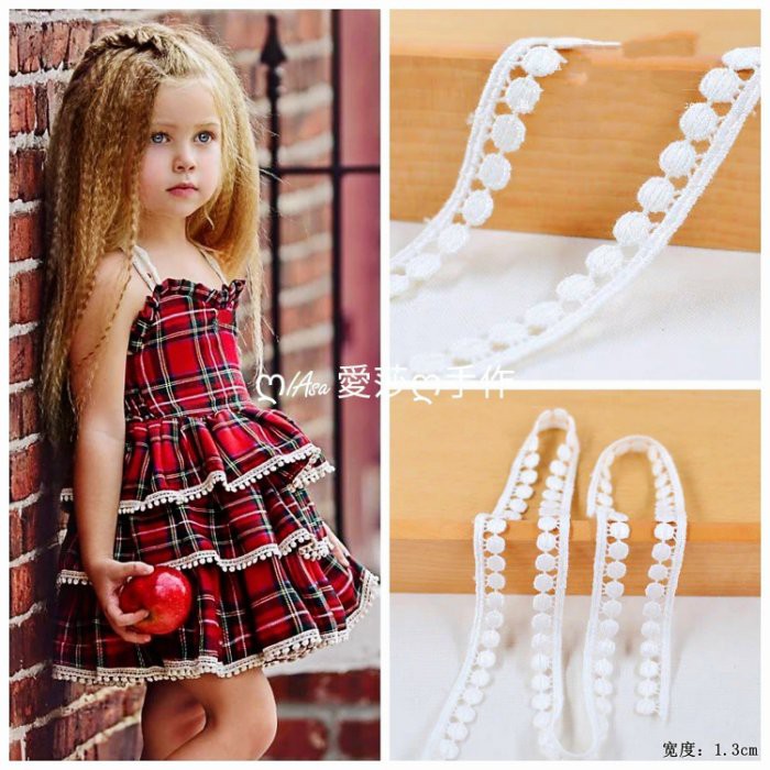 《iAsa愛莎の》手作材料 DIY花邊布精緻水溶棉刺繡波點爆款項鍊裝飾材料寬1.2cm | 蝦皮購物