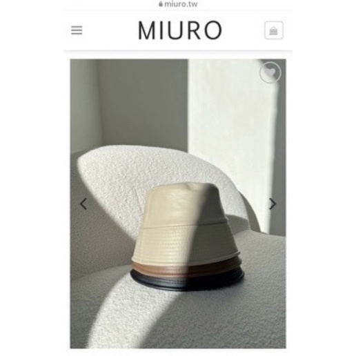 MIURO｜近全新正韓米白皮革漁夫帽 | 蝦皮購物