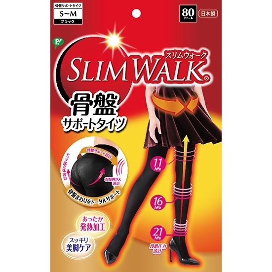 樂婕 日本製 SLIMWALK 孅伶 骨盤腹壓設計 外出通勤打底 發熱加工襪 美腿襪 | 蝦皮購物
