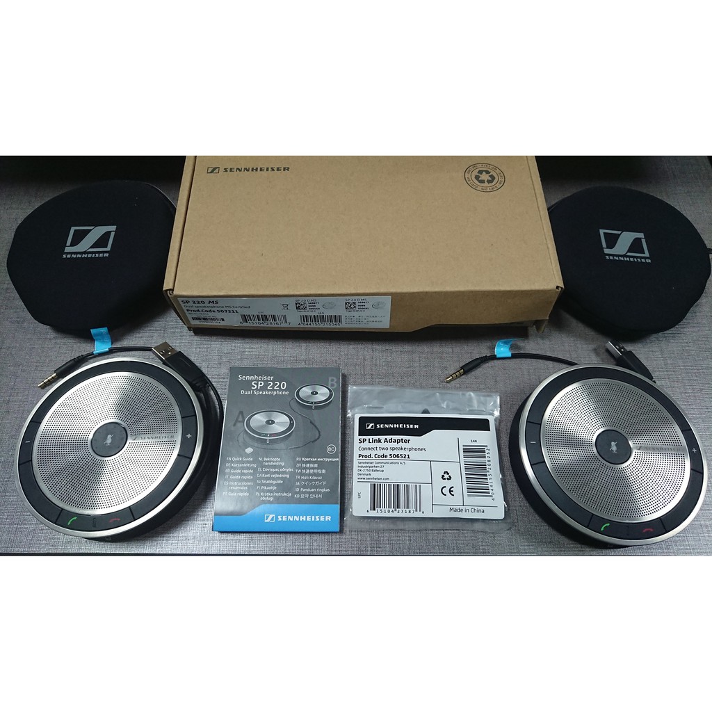二年保固 原裝全新Sennheiser森海塞爾 SP220 USB+3.5mm有線會議全向麥克風揚聲器 可串接或獨立使用 | 蝦皮購物