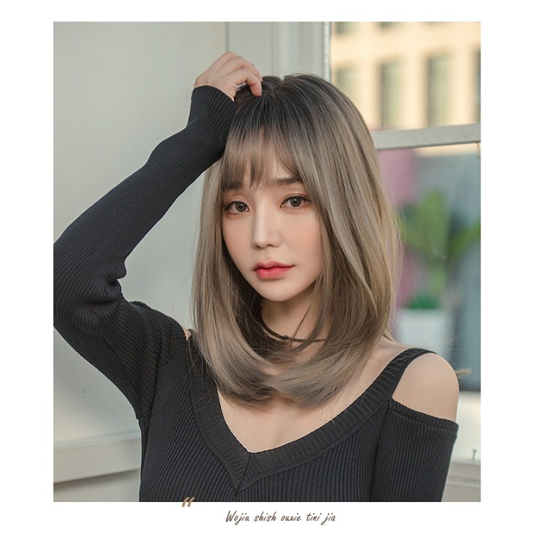 女 假髮 鎖骨髮 直髮-韓國髮型 網紅造型 整頂假髮 cosplay 髮套 逼真 【不然飾】OTWE | 蝦皮購物
