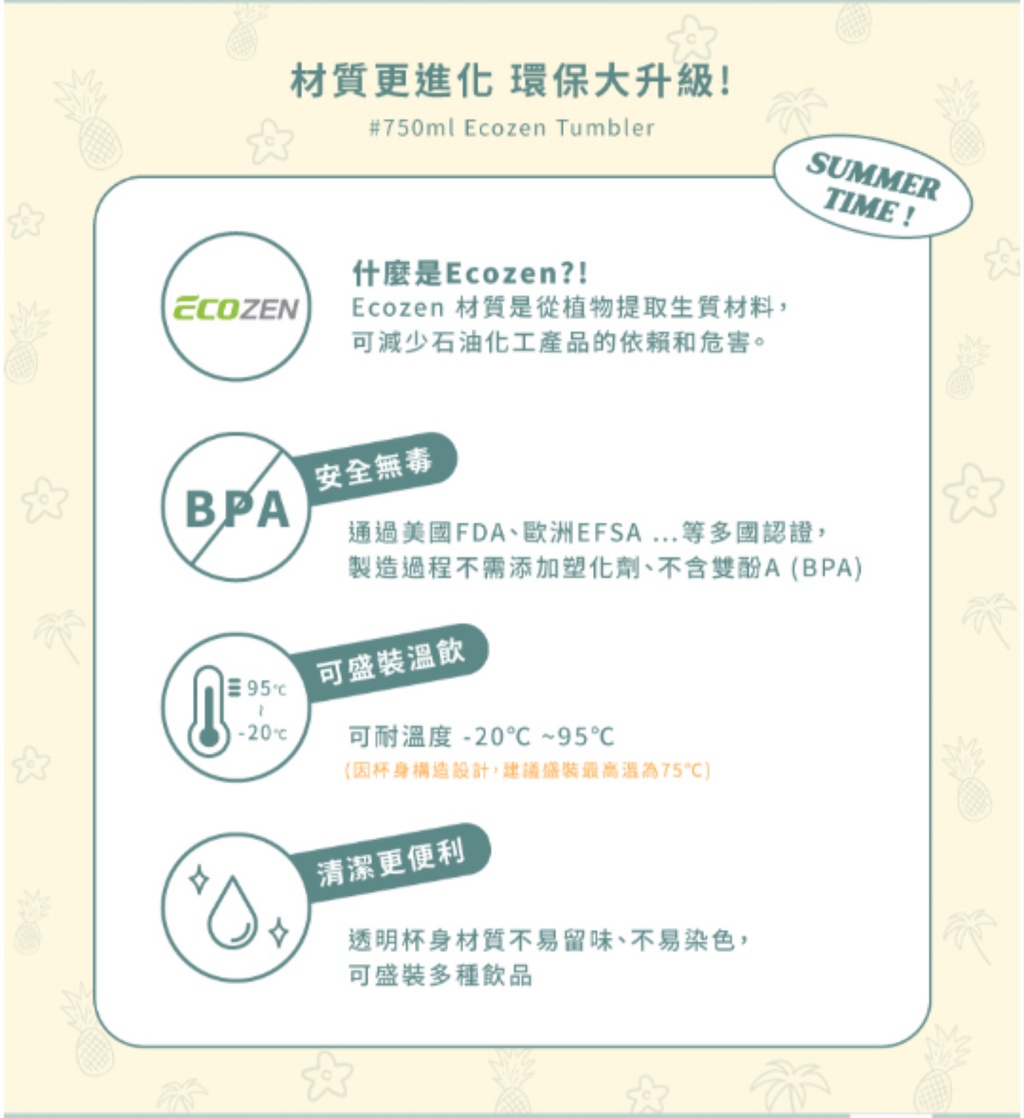 良杯製所Oolab正品代購 迪士尼夏日系列 史迪奇＆三眼怪 Ecozen 透明雙層隨行杯 750ml | 蝦皮購物