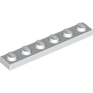LEGO 樂高 3666 白色 顆粒薄板 Plate 1x6 366601 | 蝦皮購物
