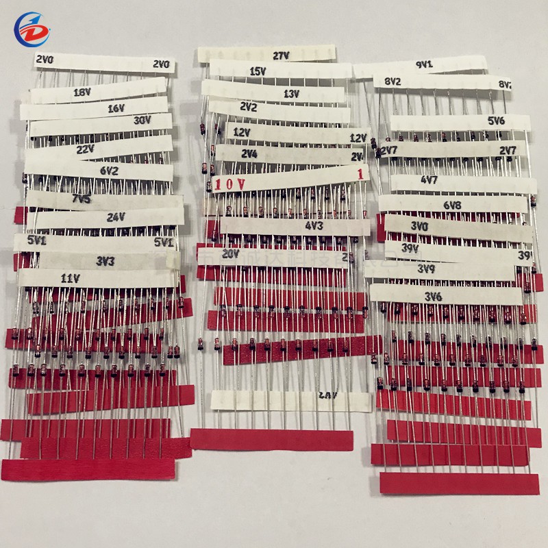 300pcs 30 值 0.5w 1 / 2w 穩壓二極管 2V-39V 組件包 | 蝦皮購物