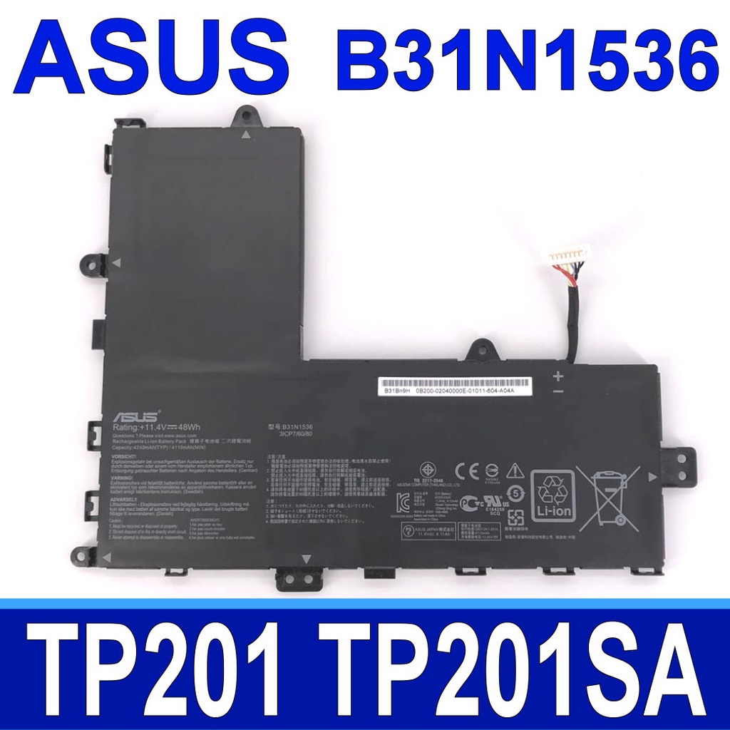 ASUS 華碩 B31N1536 原廠電池 TP201 TP201SA TP201SA-3K | 蝦皮購物