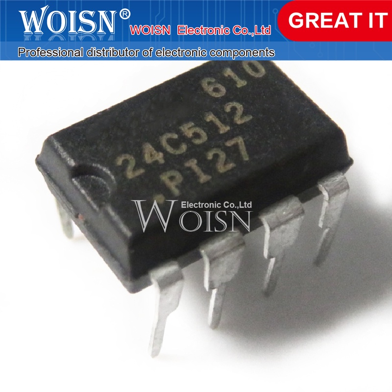 5個AT24C512-10PI-2.7 AT24C512-10PU-2.7 24C512 DIP-8 | 蝦皮購物