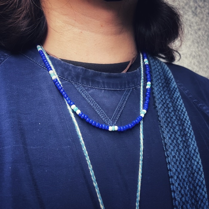 [澤山]日本琉璃色珠多功能項鍊 手環 眼鏡鏈 口罩鏈 湛藍/白（Goro’s tk hb 鷲見 菊地健） | 蝦皮購物