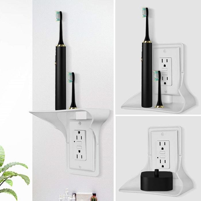 插座置物盒 C款 插座充電置物架 插座電源架 充電收納架 手機充電架 插座架 牆壁支架 牆壁插座架 插座收納架KIM | 蝦皮購物