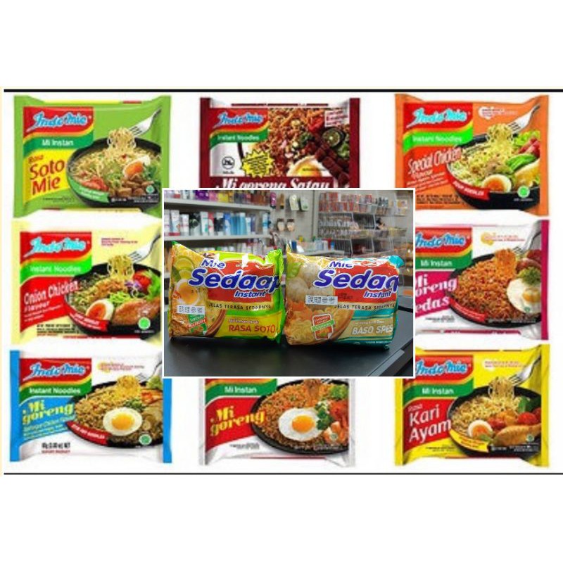 INDOMIE GORENG MI INSTAN & MIE SEDAP / DRY NOODLES 85g | 蝦皮購物