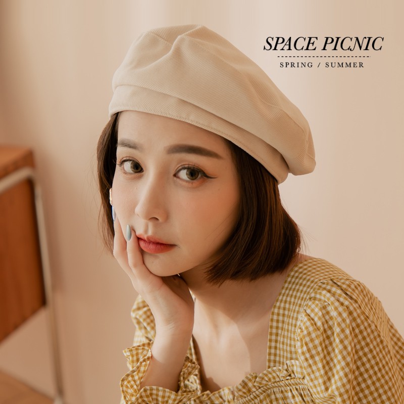 [明天出貨] Space Picnic｜素面平頂帽-5色(現貨)【C21083003】 | 蝦皮購物