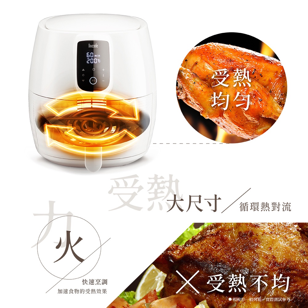 Lisscode 數位健康氣炸鍋 4.5L 象牙白 | 蝦皮購物
